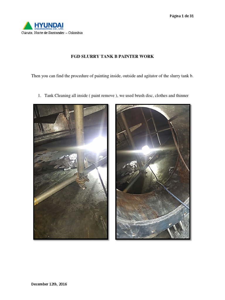 Slurry Tank B Painter Work | PDF | Paint | Chemical Process Engineering