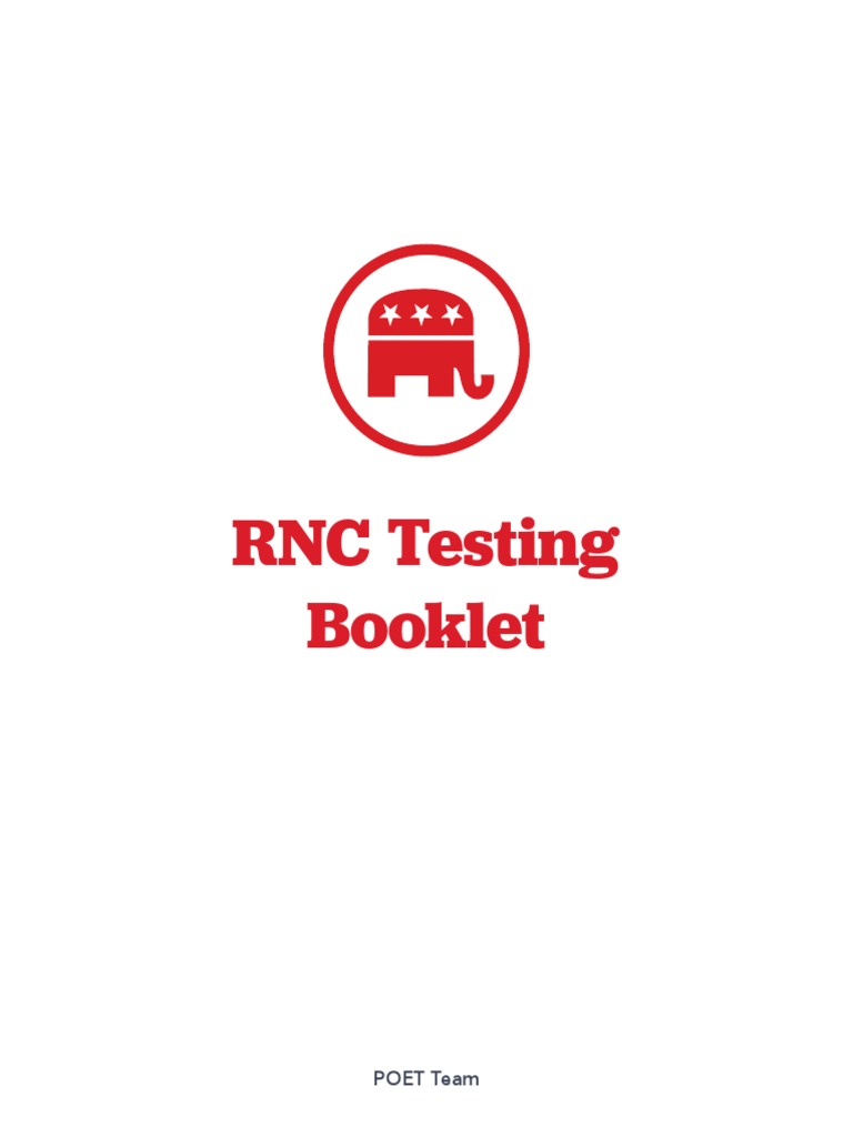 RNC Testing Booklet | PDF