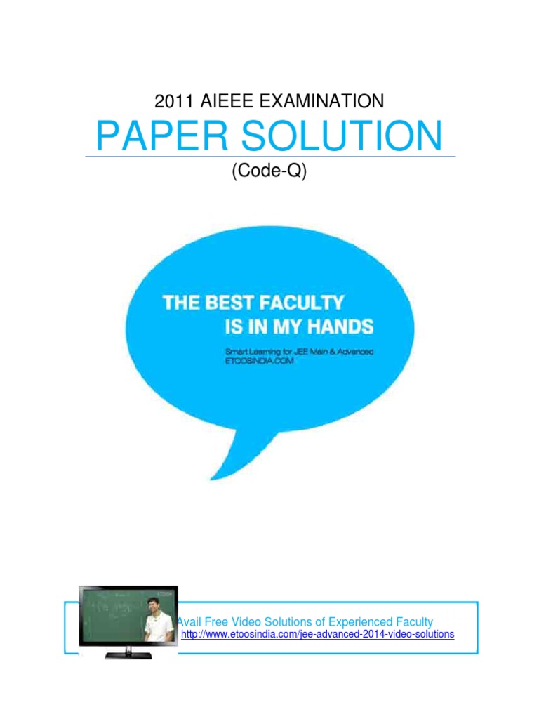 2011 Aieee Solution | PDF
