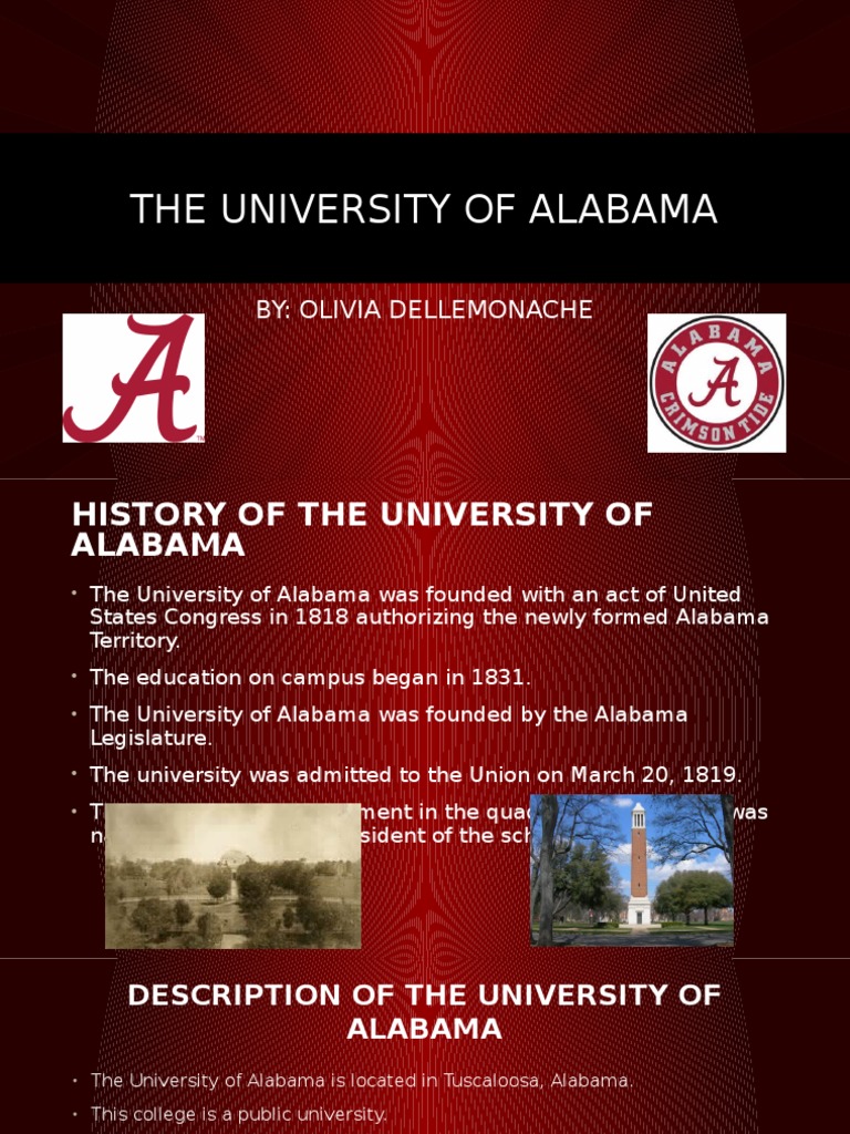 The University of Alabama Powerpoint | PDF | University Of Alabama ...