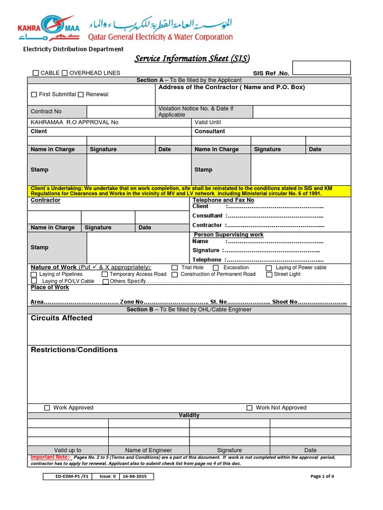 ED EDM P1 F1 Service Information Sheet | Download Free PDF | General ...