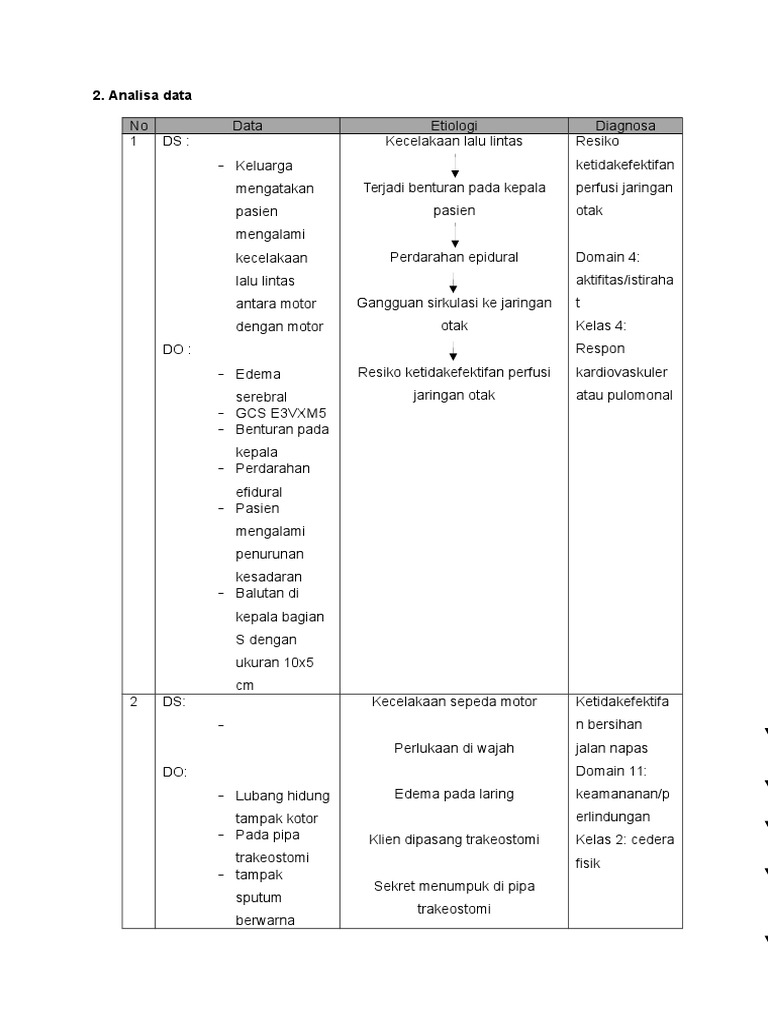 Resiko Ketidakefektifan Perfusi Jaringan Otak | PDF