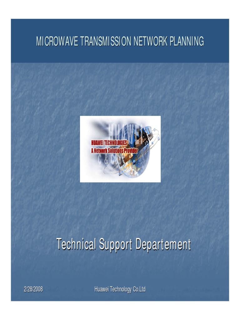 A Comprehensive Guide to Microwave Transmission Network Planning | PDF ...