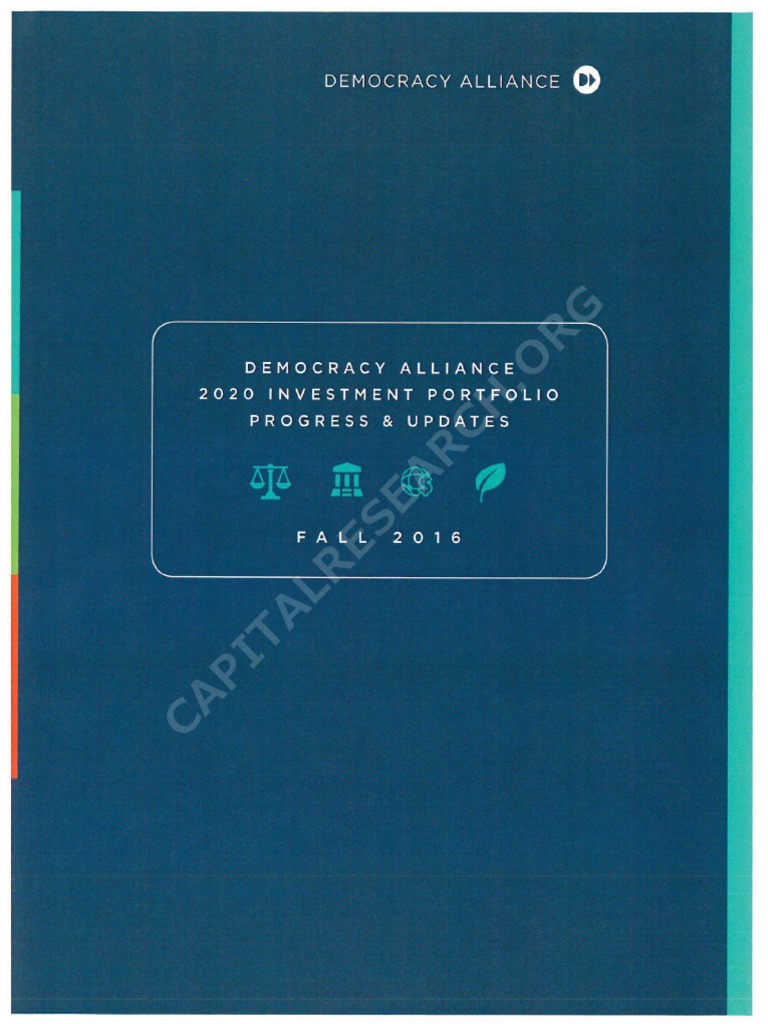 Democracy Alliance Letter From Julie Kohler | PDF