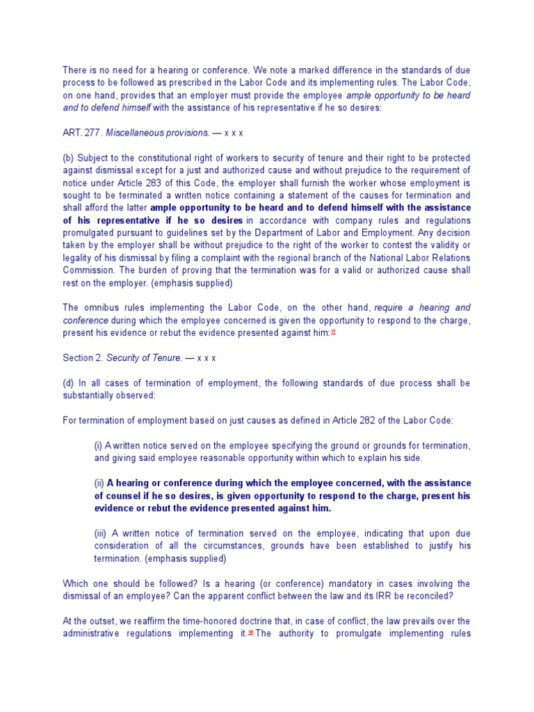 Twin Notice Rule (Labor) | Employment | Labour Law