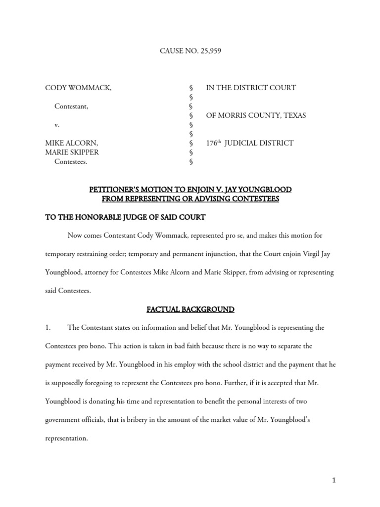 Motion to Enjoin | Injunction | Lawyer