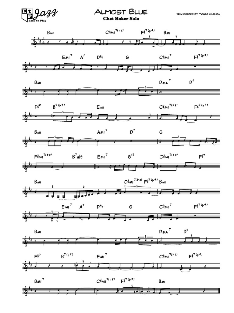 Almost Blue Chet Baker PDF | PDF