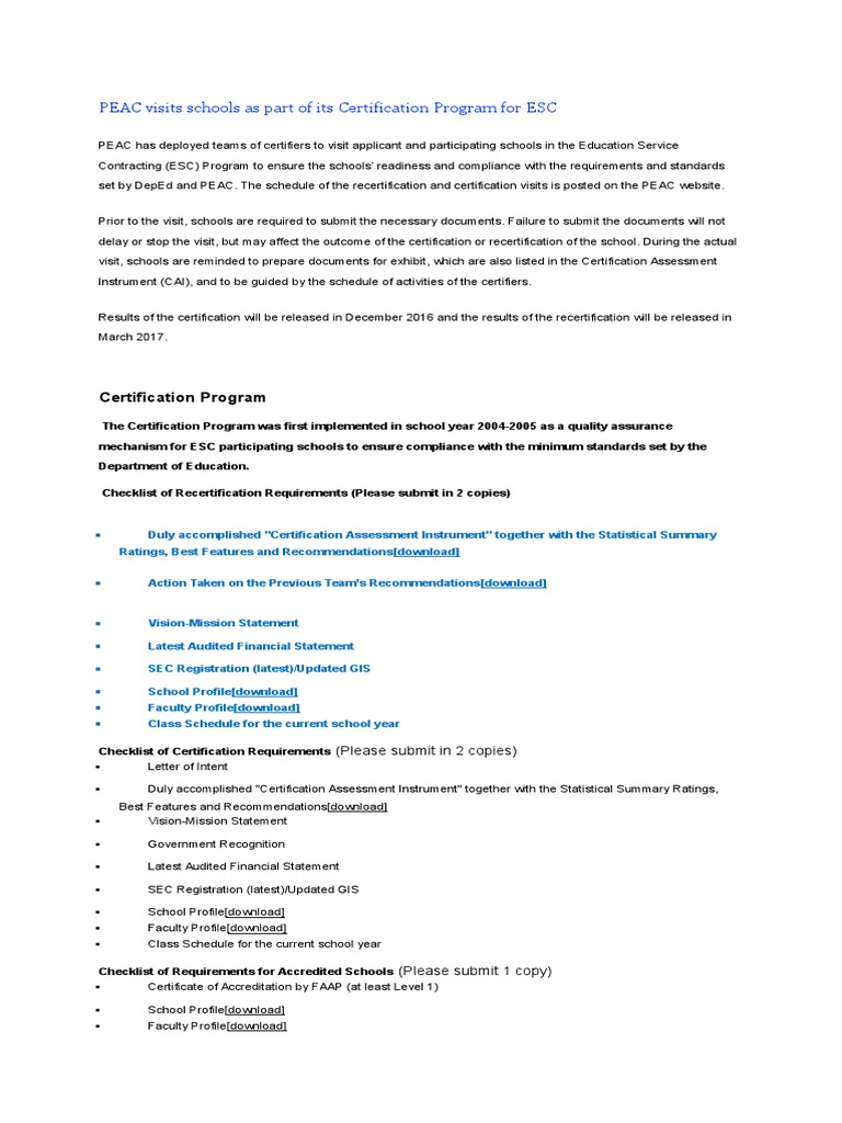 Certification Program ESC | Certification | Business | Free 30-day ...