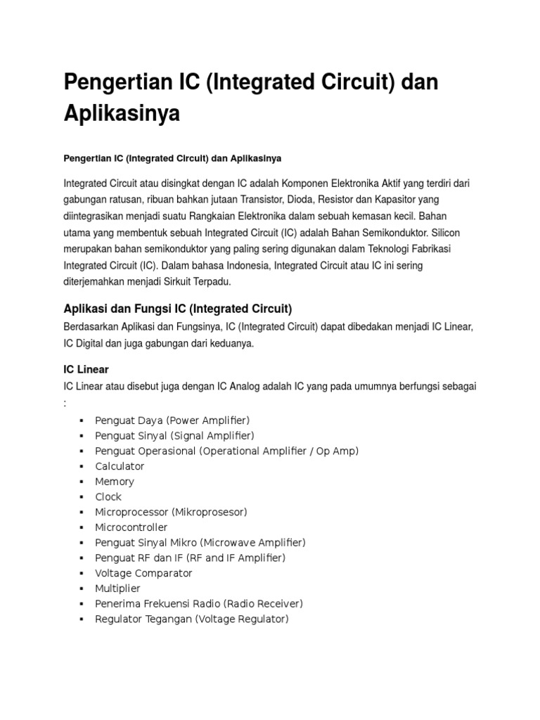 Pengertian IC | PDF