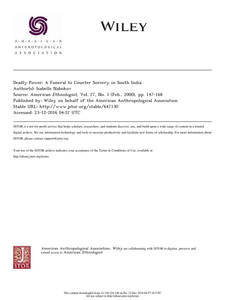 A Funeral To Counter Sorcery | PDF | Magic (Paranormal) | Psychoanalysis