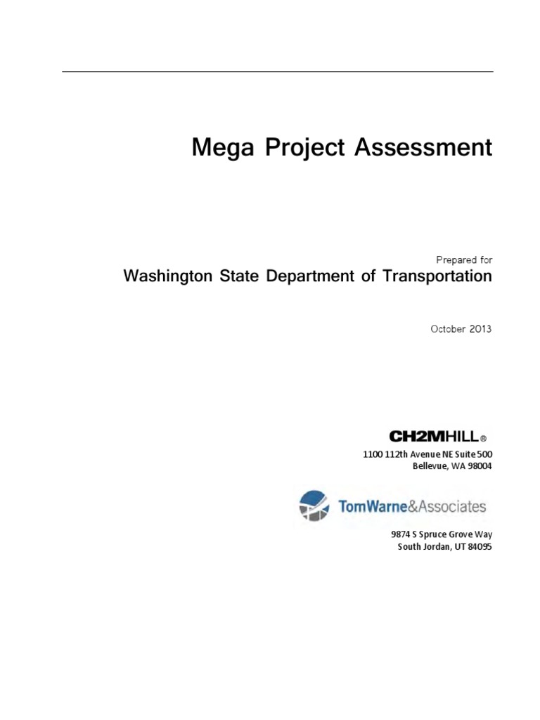 WSDOT - Mega Project Assessment1 | PDF | Quality Assurance | General ...