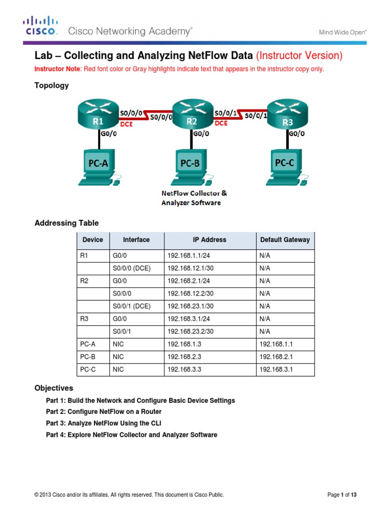 8.3.3.3 Lab - Collecting and Analyzing NetFlow Data - ILM PDF | PDF | Information Technology ...