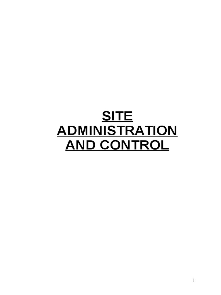 Site Administration and Control | PDF | Surveying | Taxes