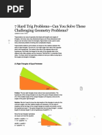 7 Hard Trig Problems - Can You Solve These Challenging Geometry | PDF ...