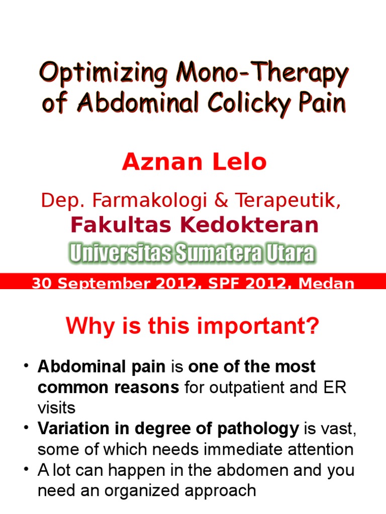 Optimizing Monotherapy of Colicky Abdominal Pain | PDF | Acetylcholine ...