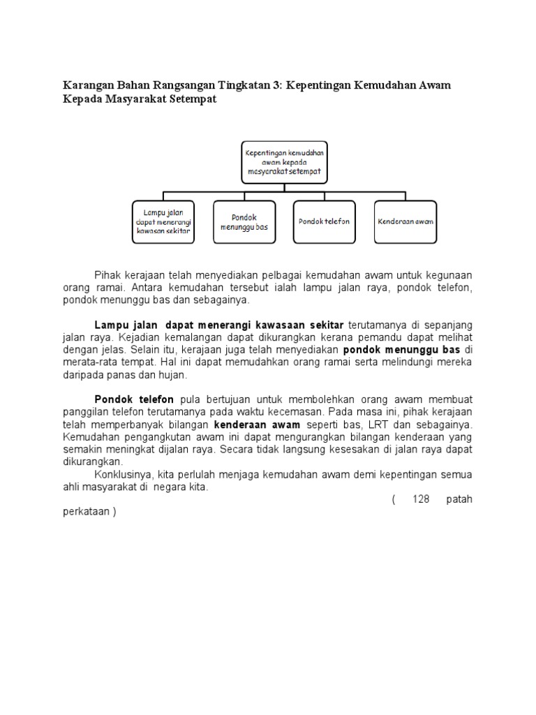 Karangan Bahan Rangsangan Tingkatan 3 | PDF