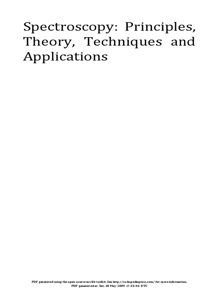 Spectroscopy and Types Lecture PDF | PDF