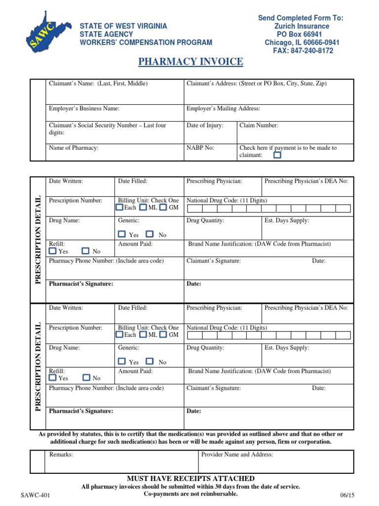 Pharmacy Invoice | Medical Prescription | Pharmacy