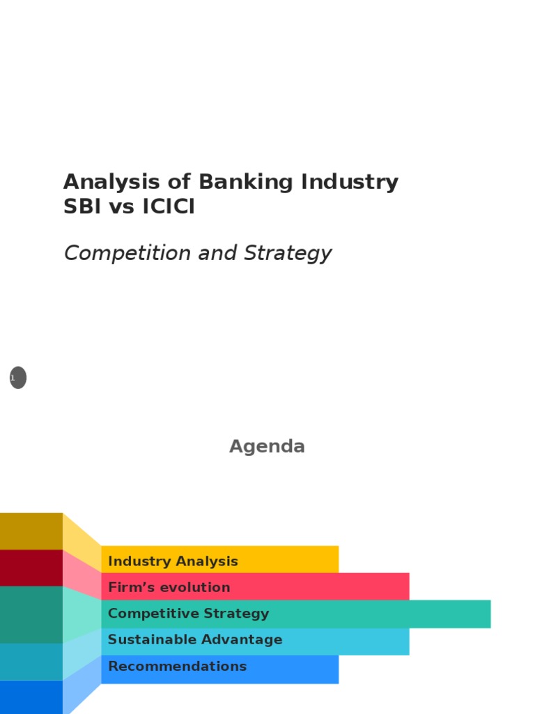 Analysis of Banking Industry Sbi Vs Icici: Competition and Strategy | PDF
