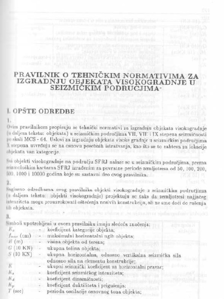 Pravilnik Seizmika Visokogradnja | PDF