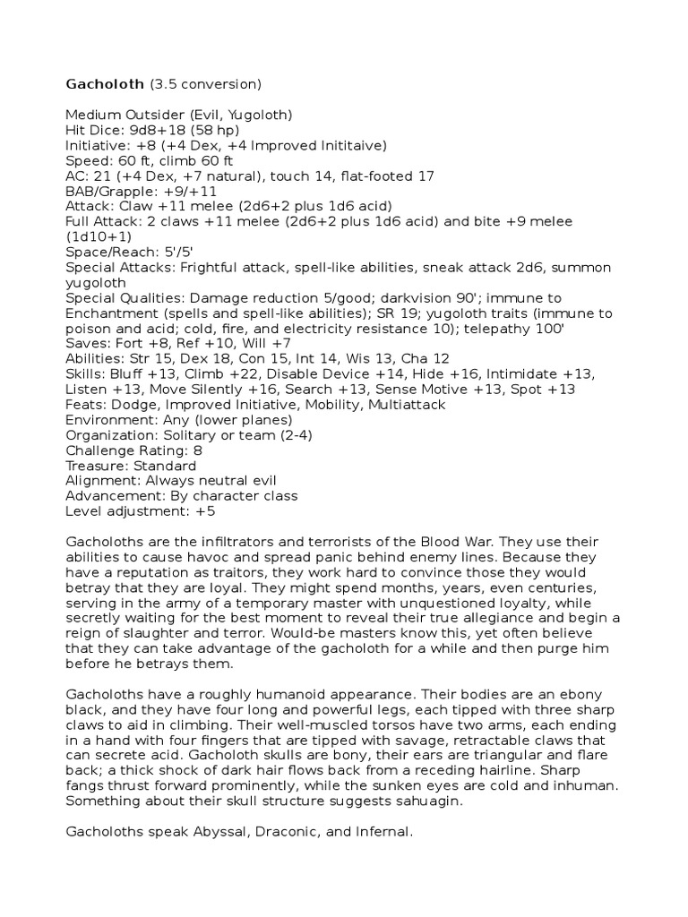 Yugoloth Resource | PDF | Leisure