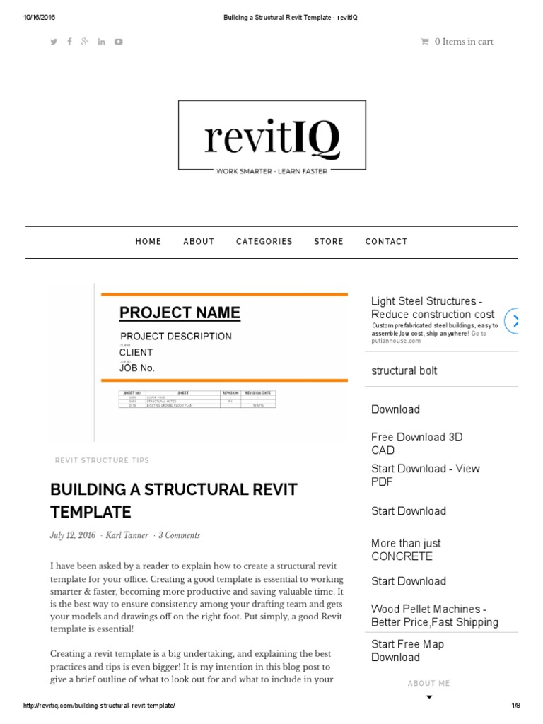 Building A Structural Revit Template - revitIQ PDF | PDF
