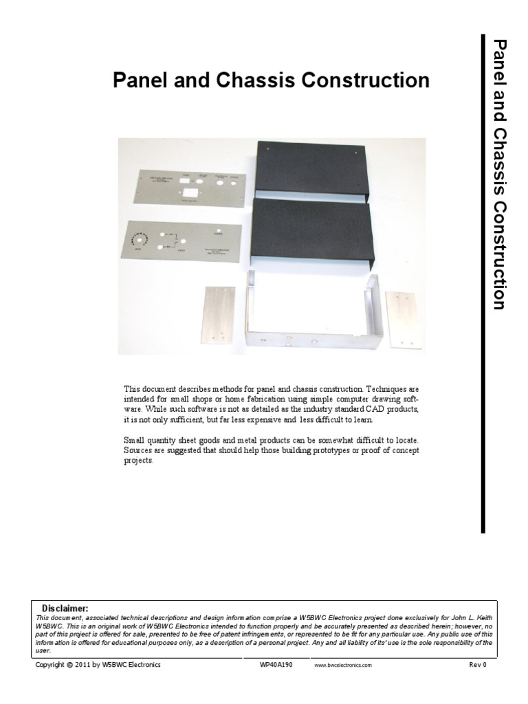 Panel and Chassis Construction | PDF | Printed Circuit Board | Drilling