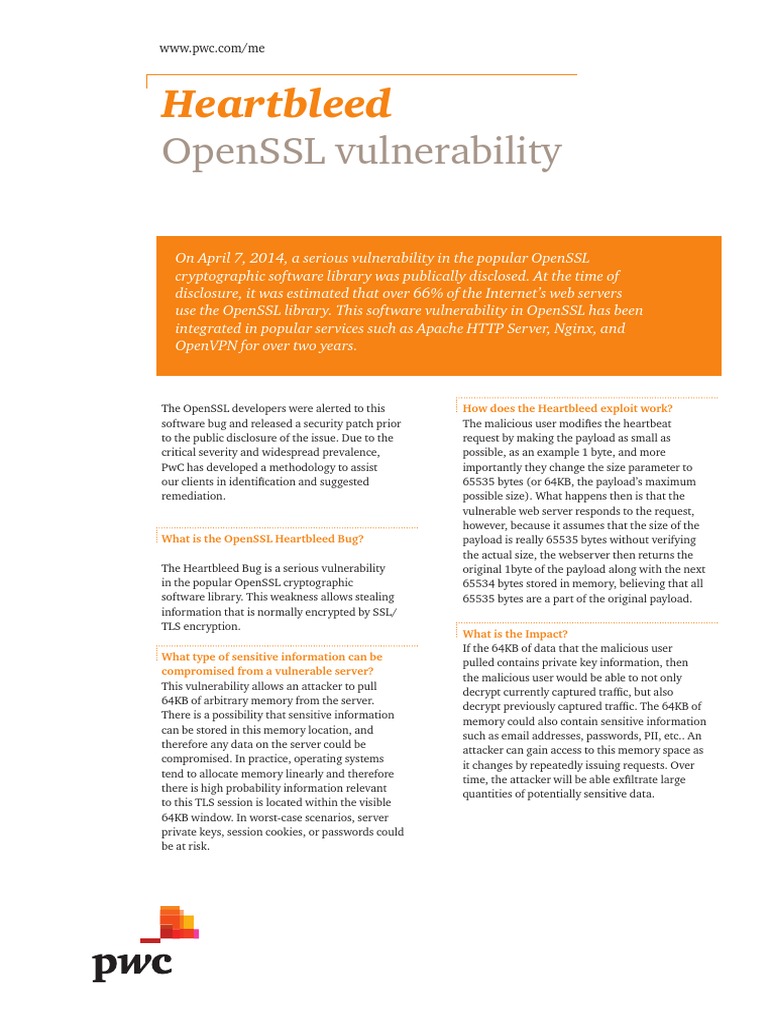 Openssl Vulnerability: Heartbleed | PDF | Transport Layer Security | Computer Security