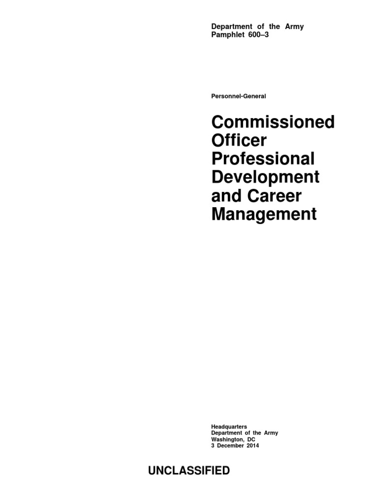 600-3 Commissioned Officer Professional Development | PDF | Warrant ...