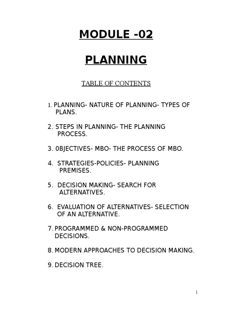 MBP Planning | PDF | Decision Making | Strategic Management