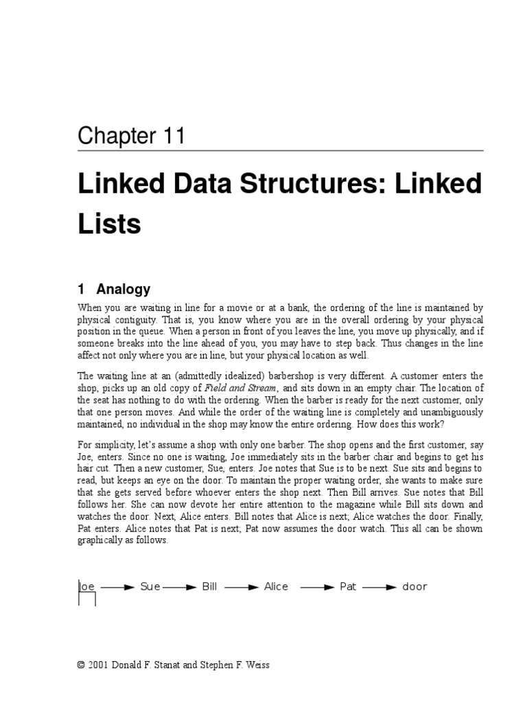 11 Linked List Pdf Array Data Structure Pointer Computer Programming 8119