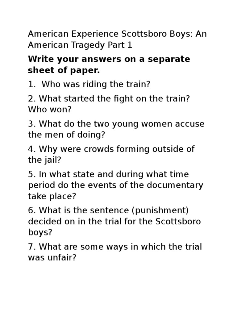 Scottsboro Boys Trial Overview | PDF