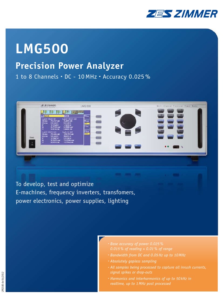 Precision Power Analyzer: 1 To 8 Channels DC - 10 MHZ Accuracy 0.025 % ...