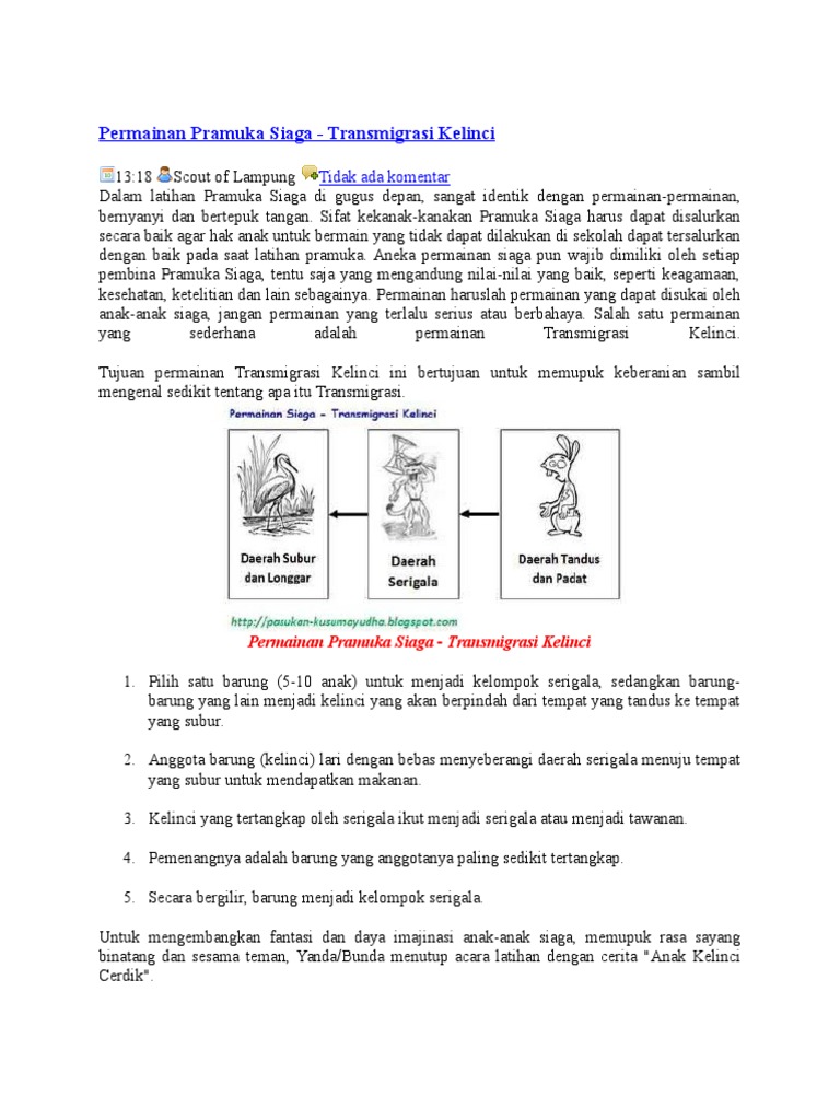 Permainan Pramuka Siaga | PDF