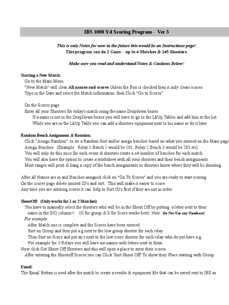 IBS Scoring 1000yd Ver3.01 | PDF | Computing | Software