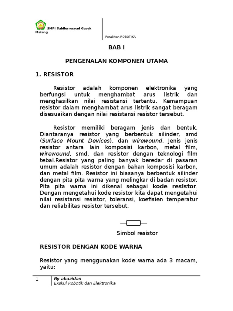 Perakitan Robotika Dasar | PDF