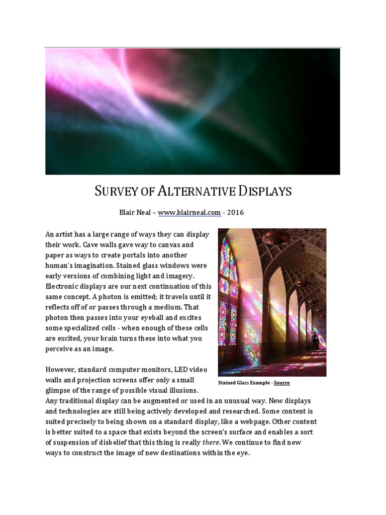 Alt Displays Formatted Rough v6 Final | PDF | Liquid Crystal Display ...
