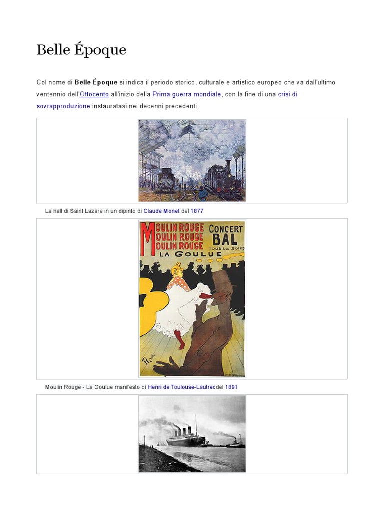 Belle Epoque | PDF