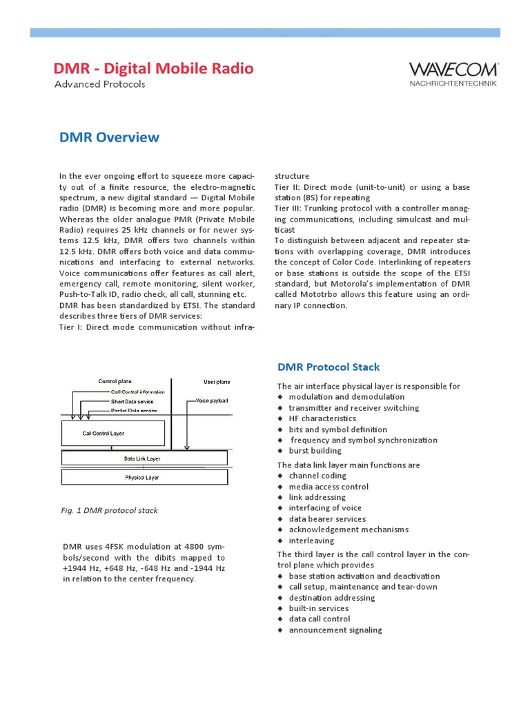 DMR based radio | Telecommunication | Communications Protocols