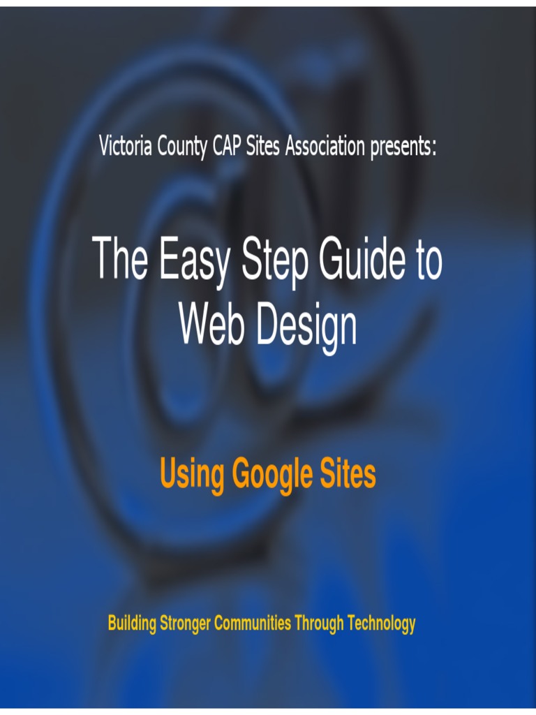 The Easy Step Guide To Web Design: Using Google Sites | PDF | Web ...