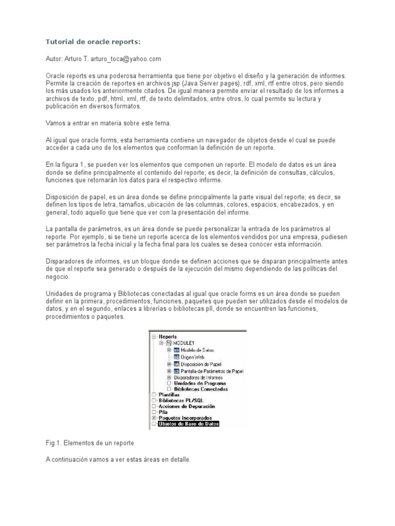 Tutorial De Oracle Reports Pdf Sql Xml 9197