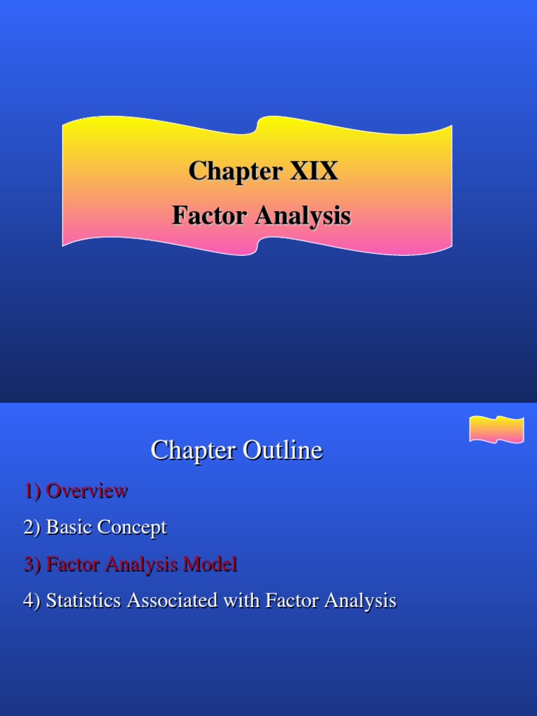 Chapter XIX Factor Analysis | PDF | Visual Cortex | Factor Analysis