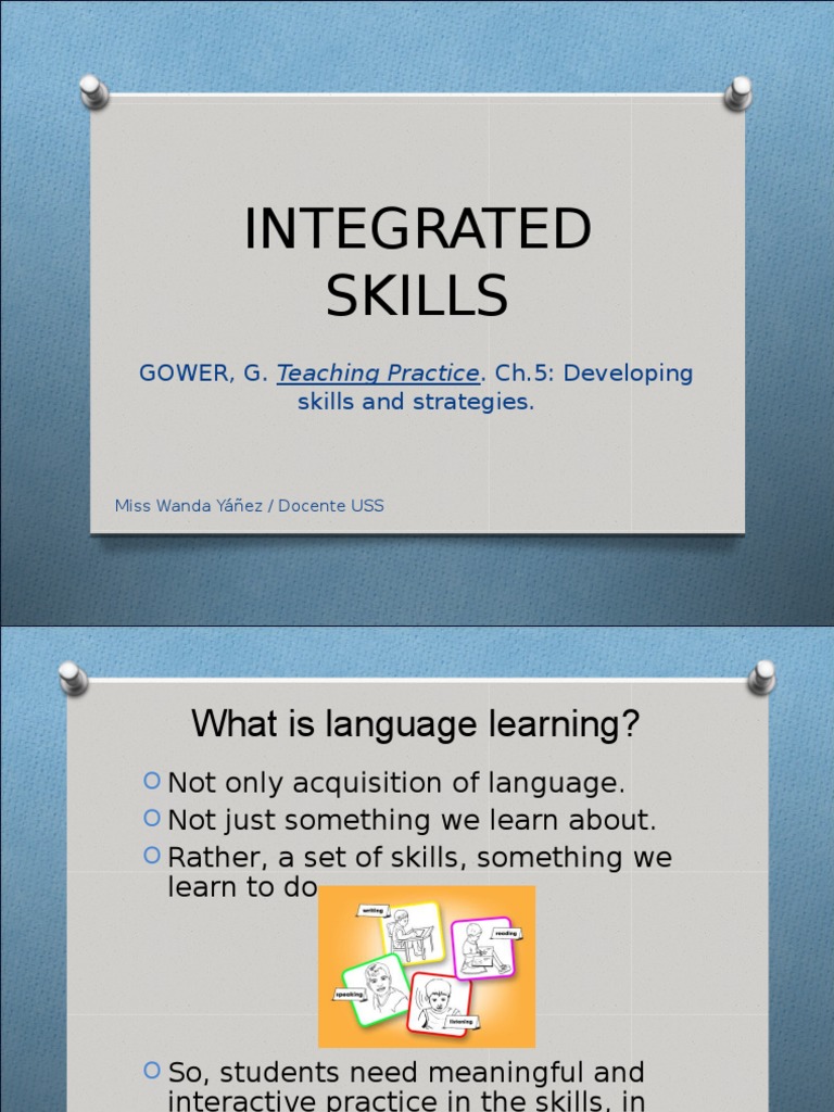 Integrating Language Skills in Lessons | PDF | Psycholinguistics ...