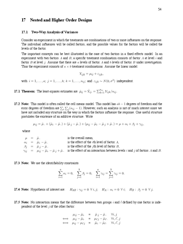 Nested Ch17 | PDF | Errors And Residuals | Degrees Of Freedom (Statistics)