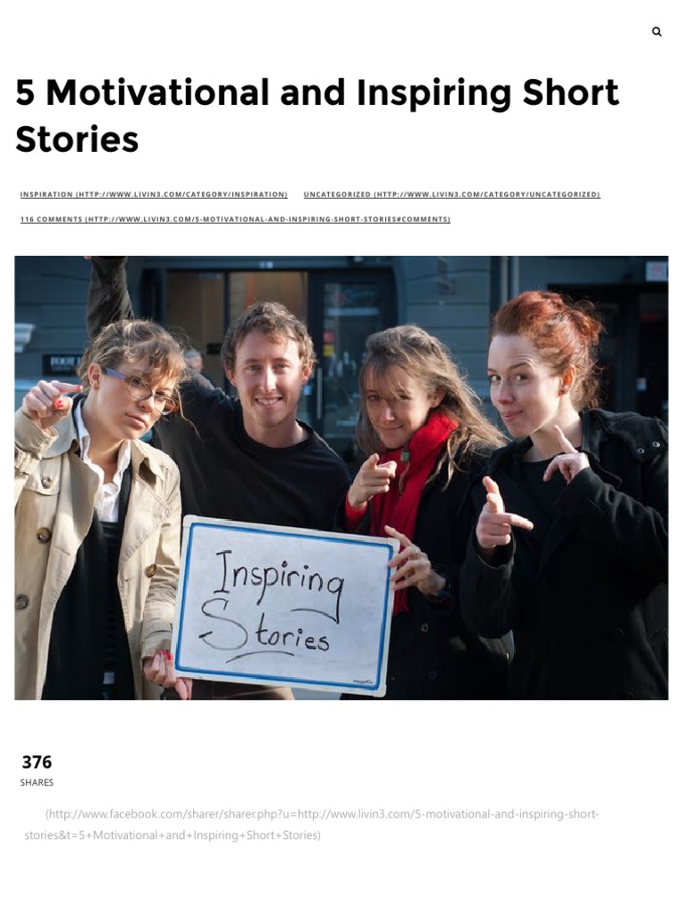 5 Motivational and Inspiring Short Stories | PDF | Waiting Staff | Business