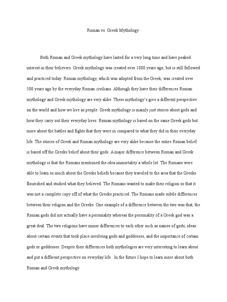 Roman vs. Greek Mythology: Key Differences | PDF | Paganism | Roman ...