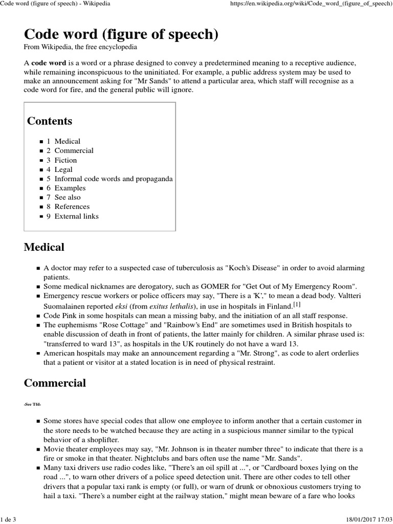 Code Word (Figure of Speech) - Wikipedia | PDF | Sherlock Holmes | Taxicab