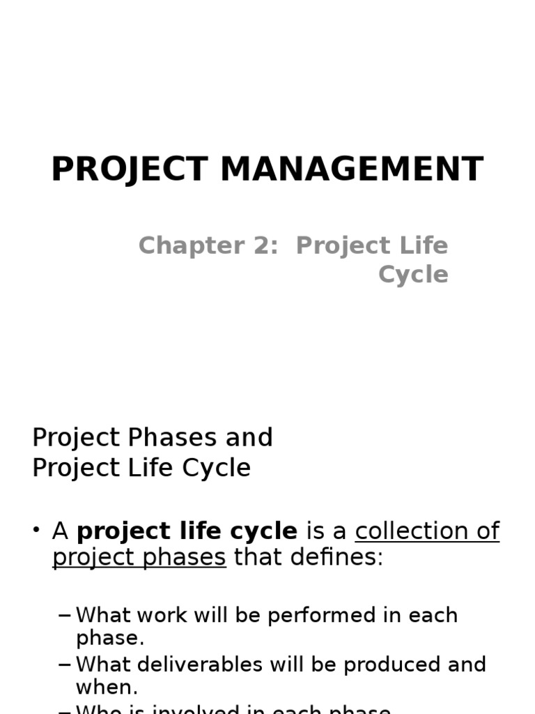 Project Life Cycle and Phases Explained | PDF | Project Management ...