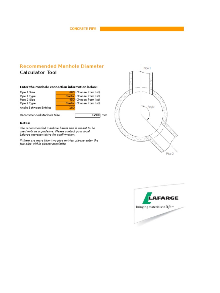 Large Diameter Manhole Sizing Guideline | PDF