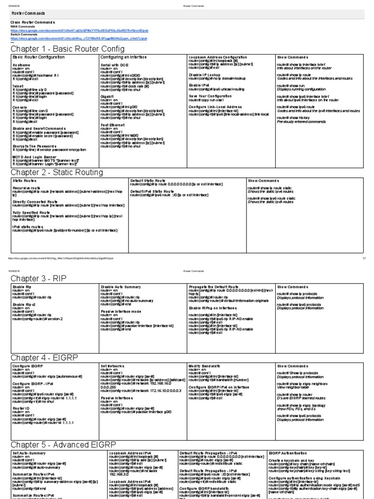 Chapter 1 Basic Router Config | PDF | Ip Address | Router (Computing)